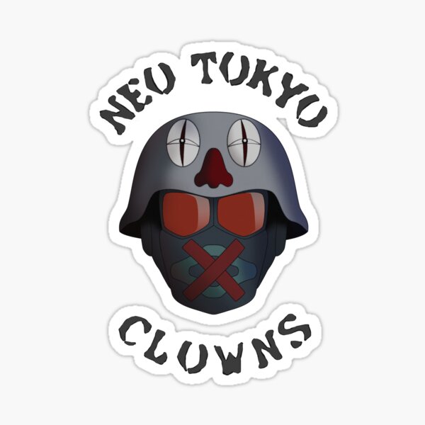 "Neo Tokyo Clowns" Sticker for Sale by marlf | Redbubble