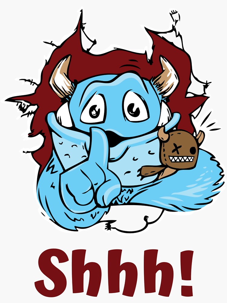 "Shhh!" Sticker by wolfie69rider | Redbubble