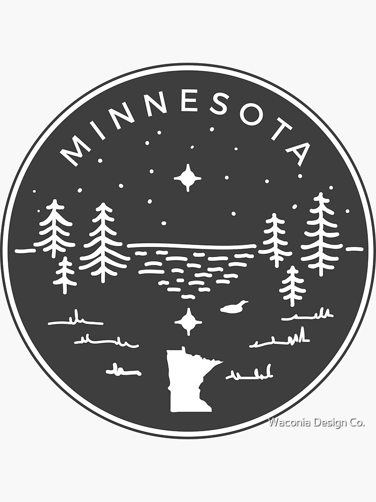 "Minnesota Badge — North Star (White)" Sticker for Sale by ...