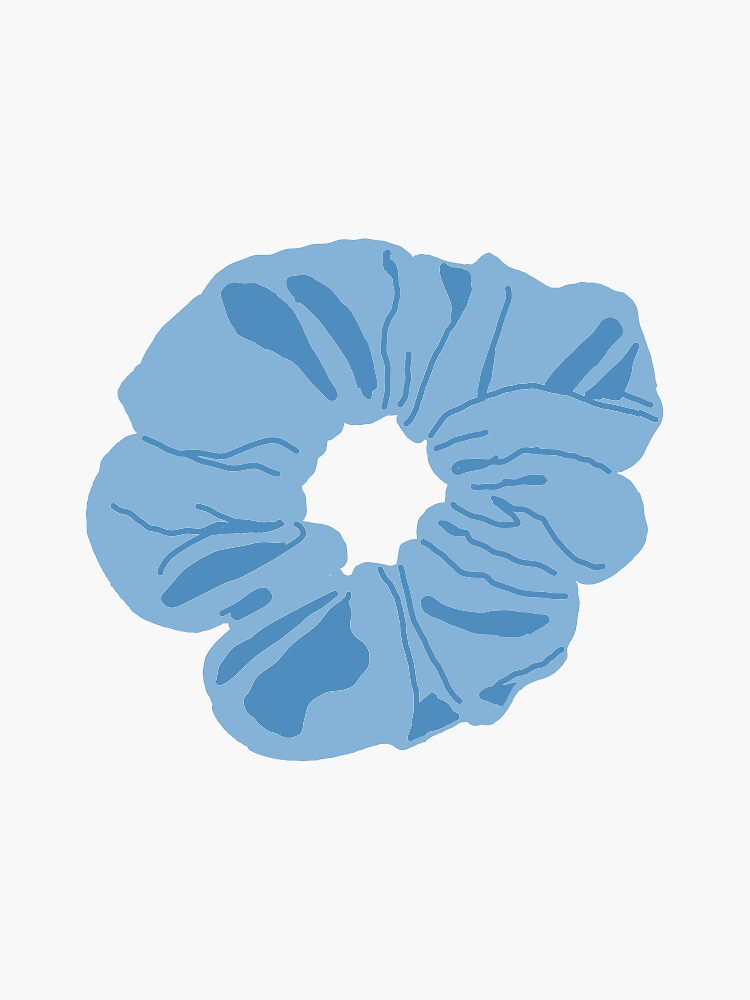 "Blue Scrunchie Sticker " Sticker by felicitysibold | Redbubble