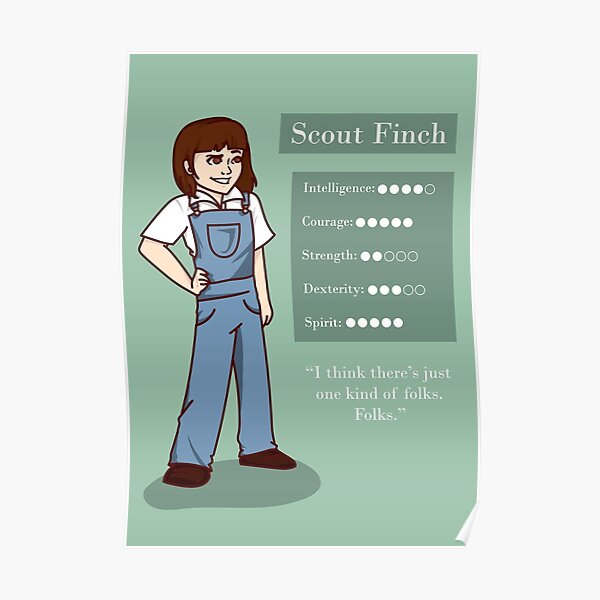 "Scout Finch Character Sheet" Poster for Sale by ArtsyBookworm | Redbubble