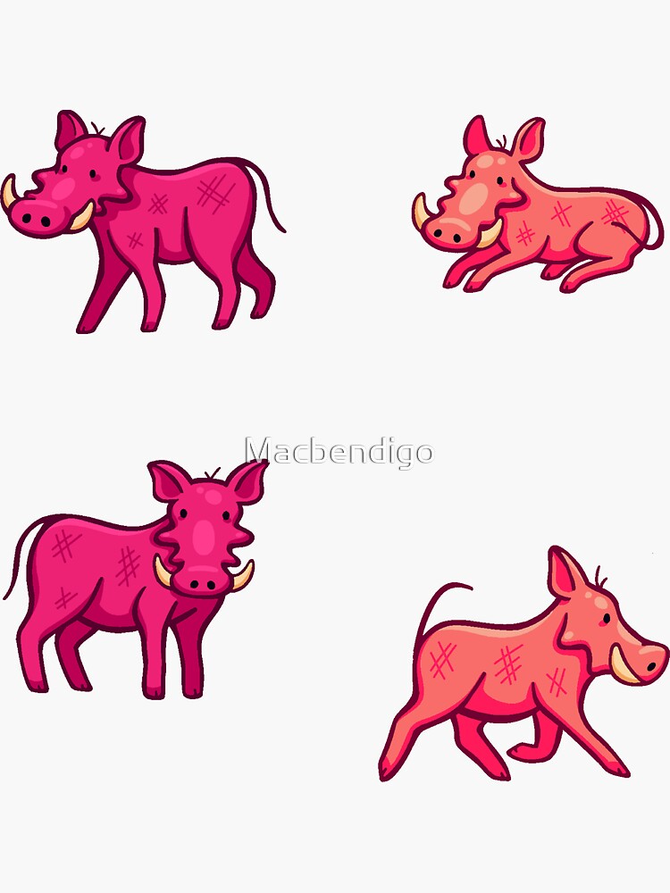 "Warthogs are Beautiful " Sticker for Sale by Macbendigo | Redbubble