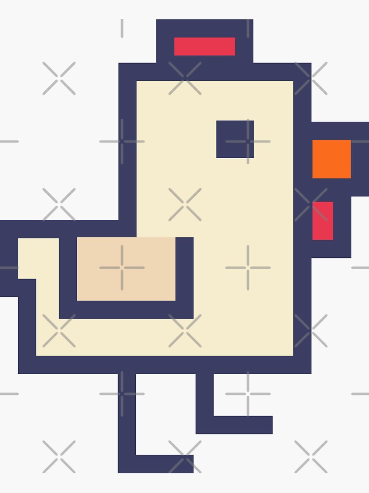 "Crossy Road Castle - Chicken Graffiti (Side)" Sticker for Sale by ...