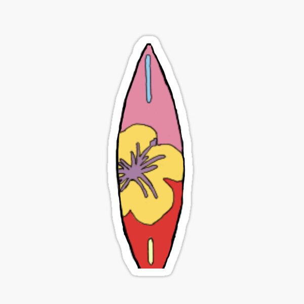 "surfboard sticker" Sticker for Sale by designsrd | Redbubble