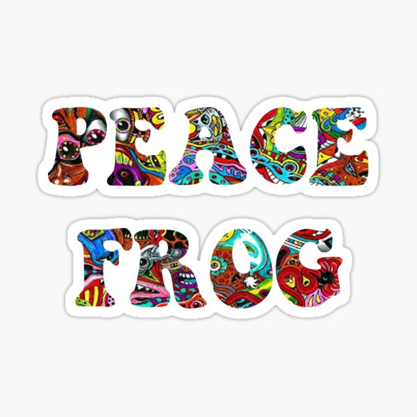 Peace Frog Stickers | Redbubble