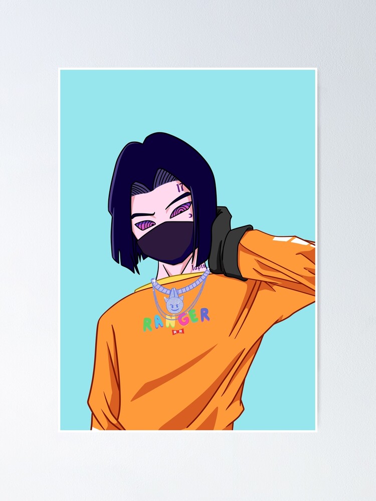"android 17 ranger red ribbon" Poster for Sale by wolveskun | Redbubble