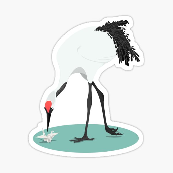 "Crane" Sticker for Sale by Cholakos | Redbubble