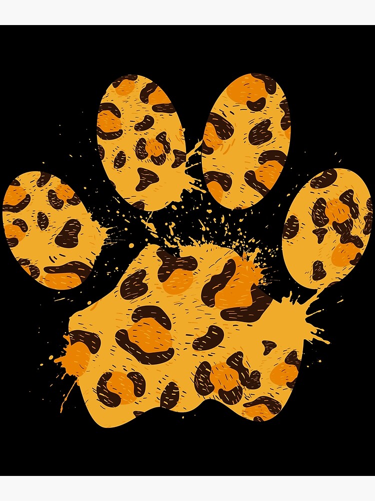 "Cheetah Paw Print design, Leopard gift, Safari design design" Poster ...