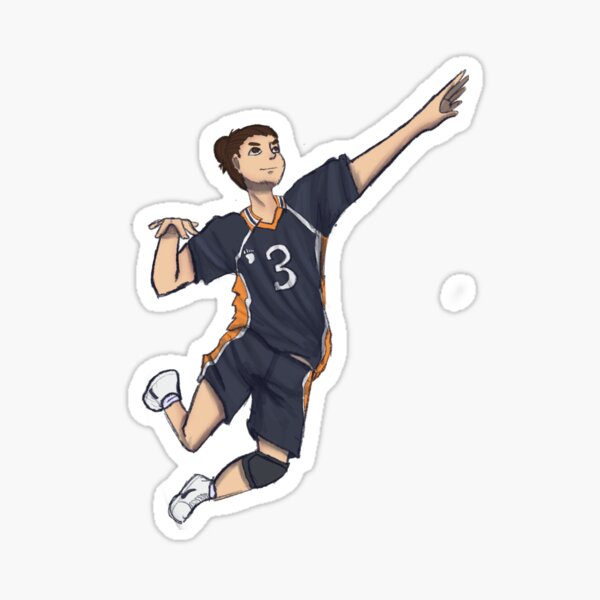"Haikyuu Azumane Asahi " Sticker for Sale by AyinatSenoj | Redbubble