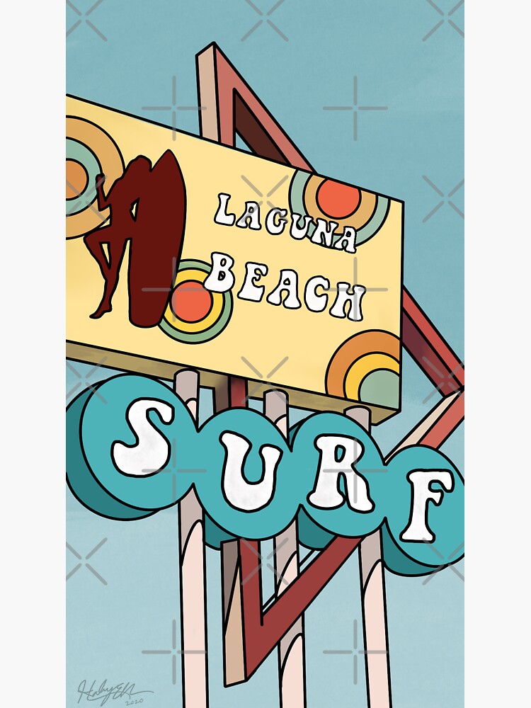 "70s surf billboard" Sticker for Sale by BelowCalypso | Redbubble