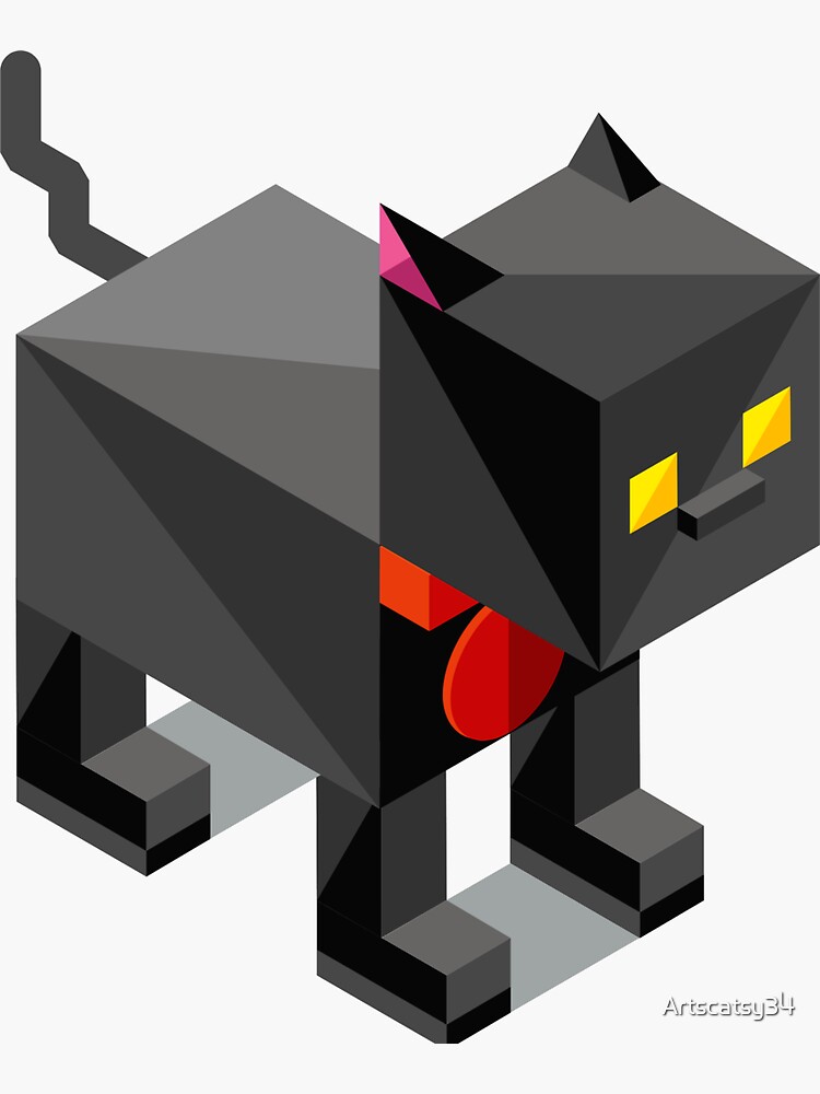 "cubic cat" Sticker by Artscatsy34 | Redbubble