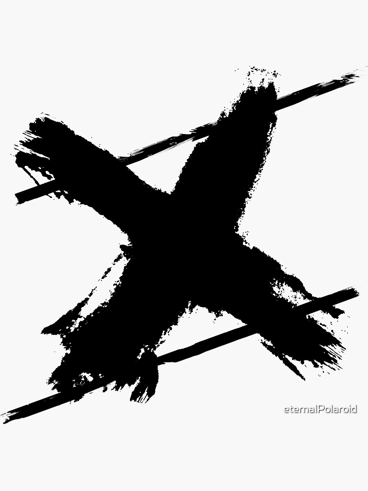 "FNB Black Cross Minimal Design" Sticker for Sale by eternalPolaroid ...