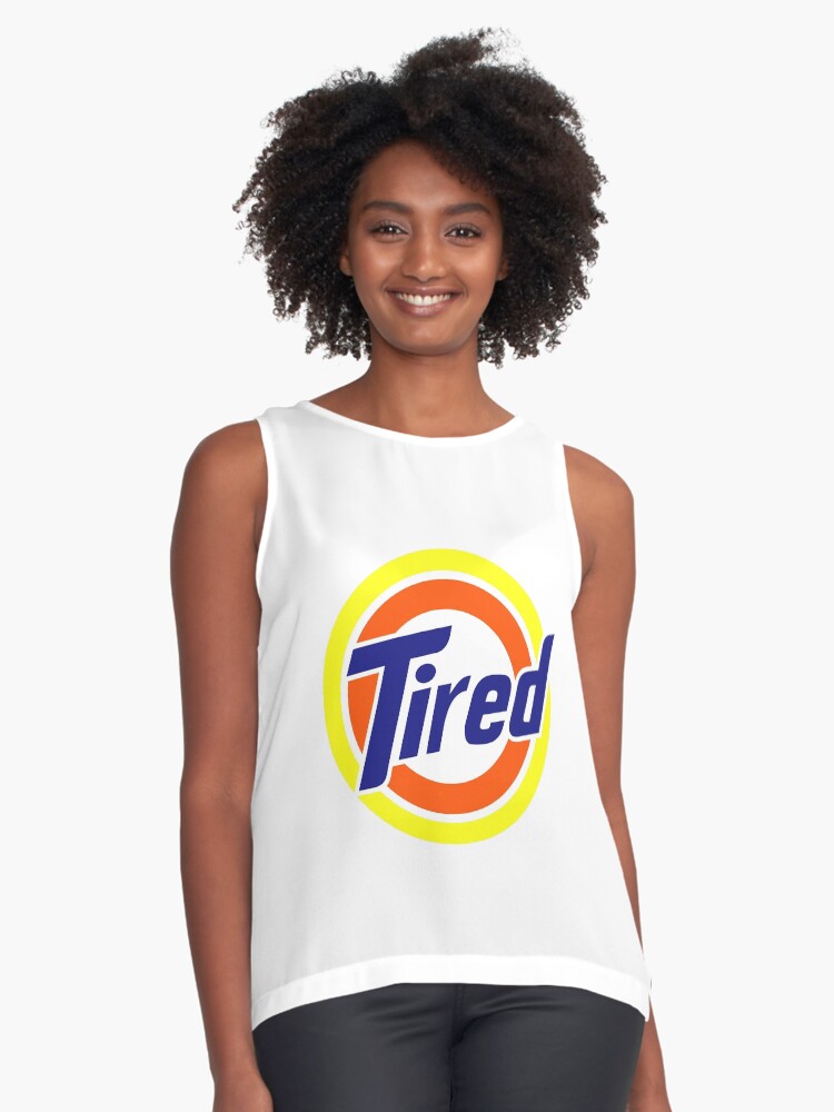 "Tired ( Tide Logo Spoof)" Sticker for Sale by ozumdesigns | Redbubble