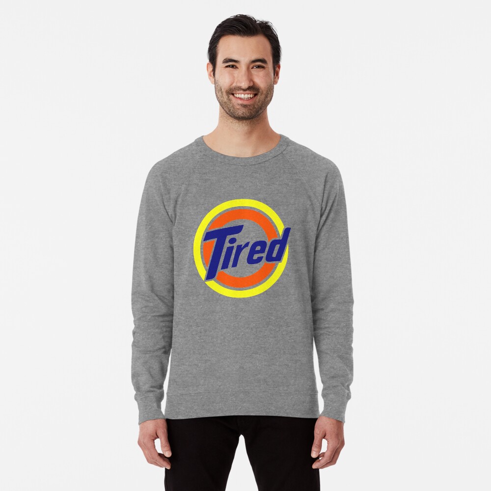 "Tired ( Tide Logo Spoof)" Sticker for Sale by ozumdesigns | Redbubble