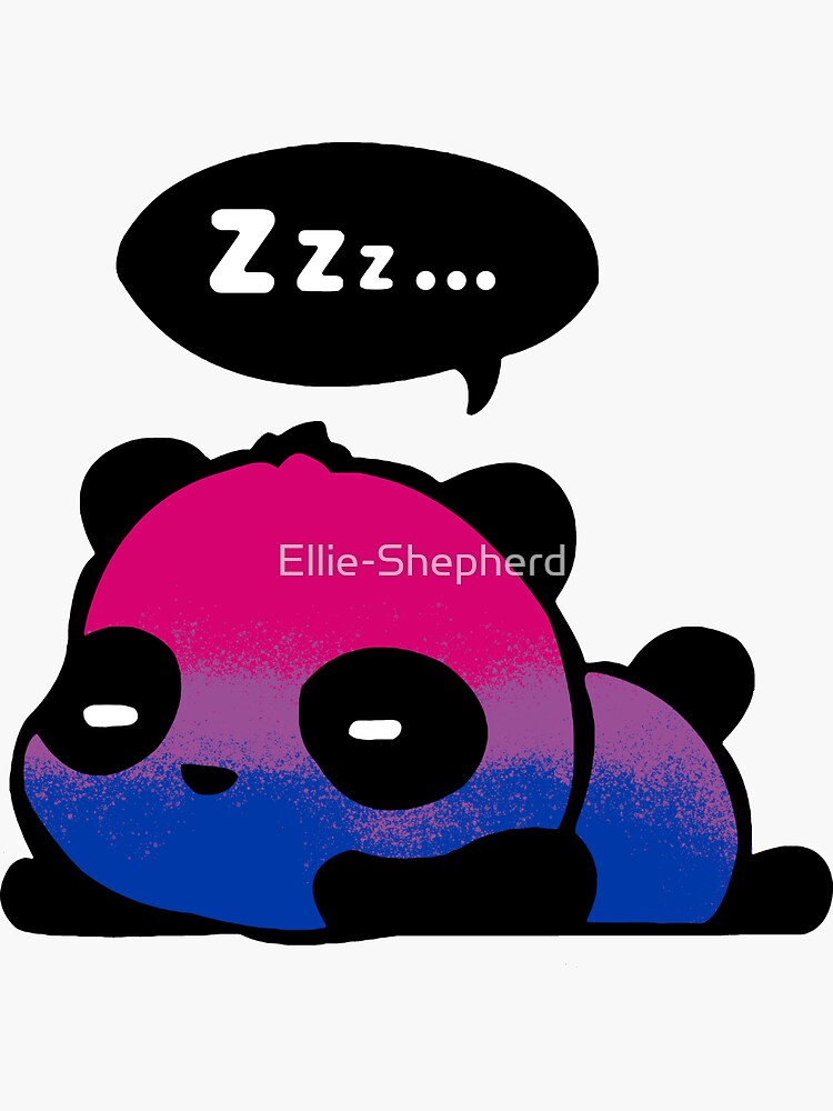 "bisexual pride sleepy panda" Sticker for Sale by Ellie-Shepherd ...