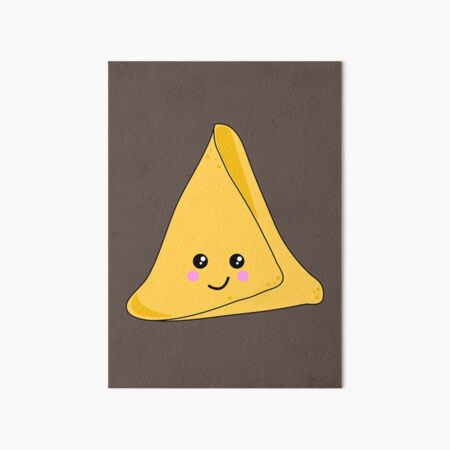 "Indian Samosa Snack Kawaii Food Character" Art Board Print for Sale by ...