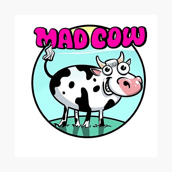 Mad Cow Wall Art | Redbubble