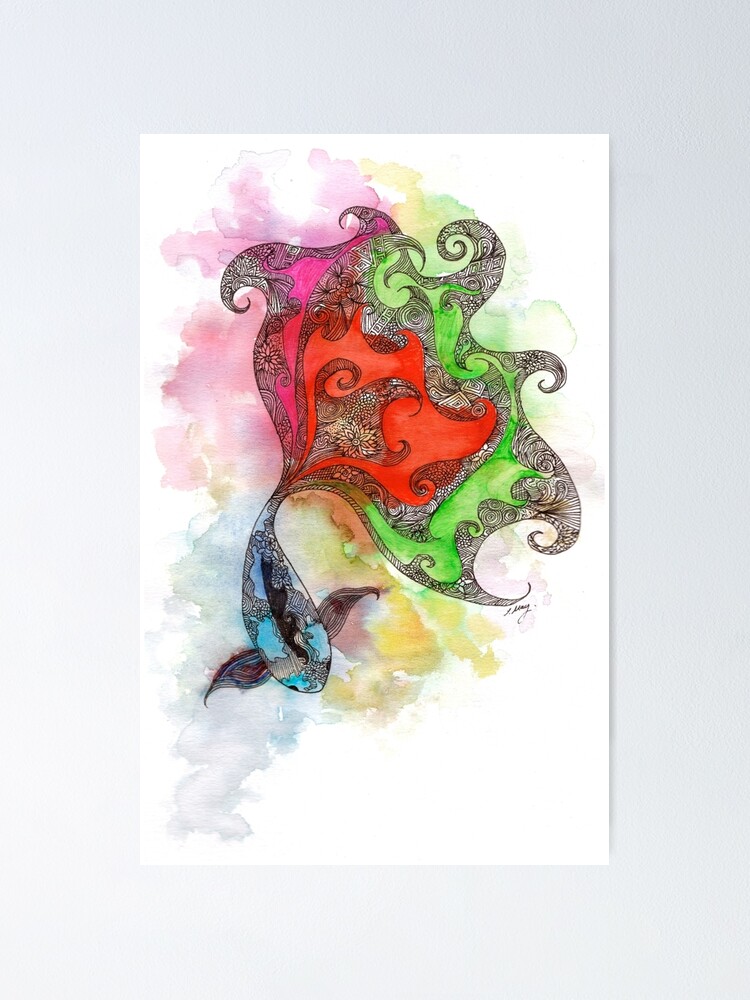 "Rainbow Fish" Poster by ishkaart | Redbubble