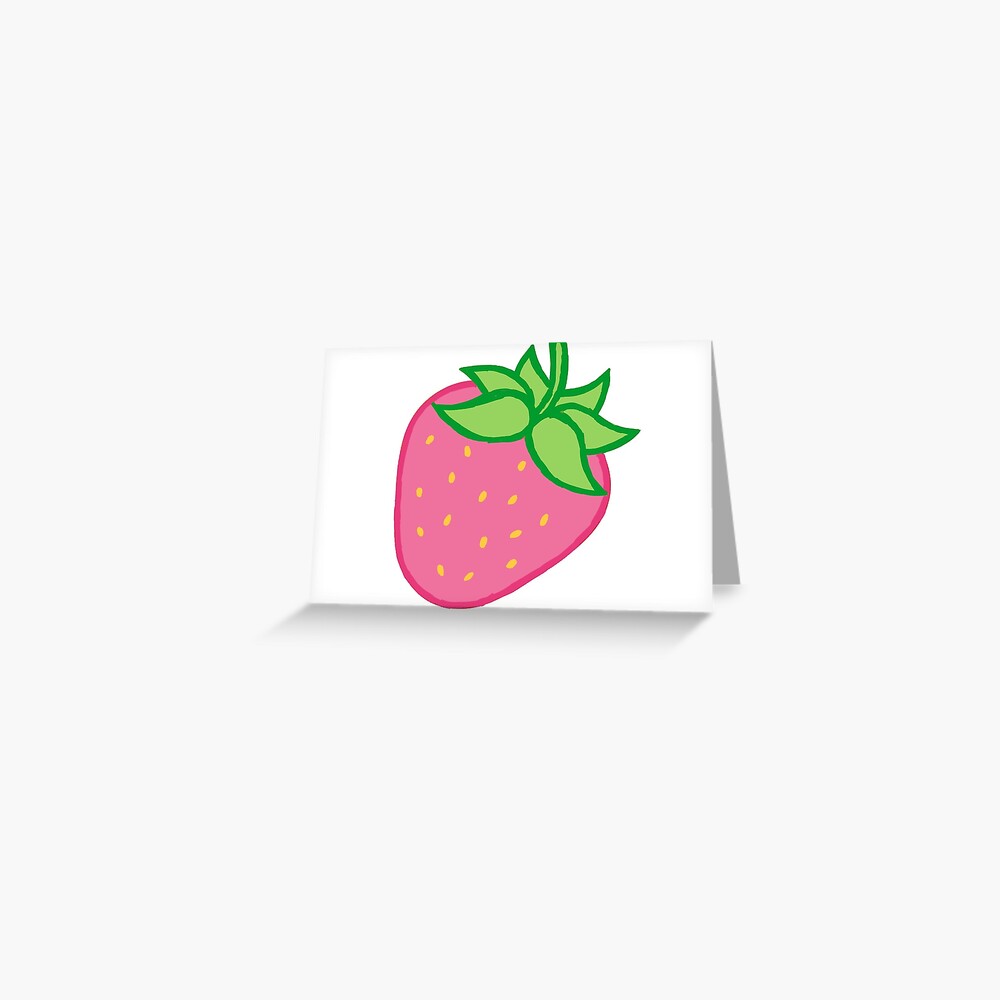 "Pink Strawberry " Sticker for Sale by DesignsByLara | Redbubble