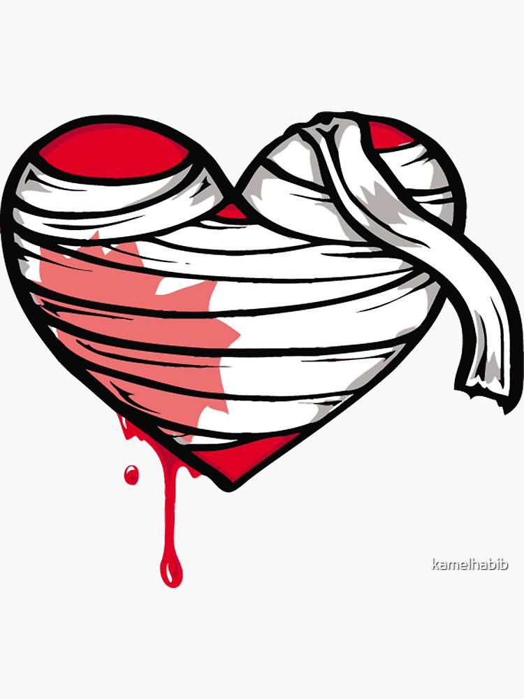"Bleeding Heart" Sticker by kamelhabib | Redbubble