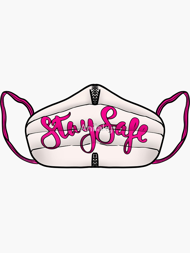 "Stay-Safe Mask" Sticker for Sale by Anilaky | Redbubble
