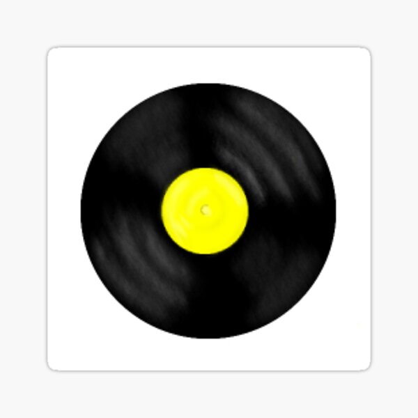 "yellow vinyl" Sticker for Sale by chrisc2 | Redbubble
