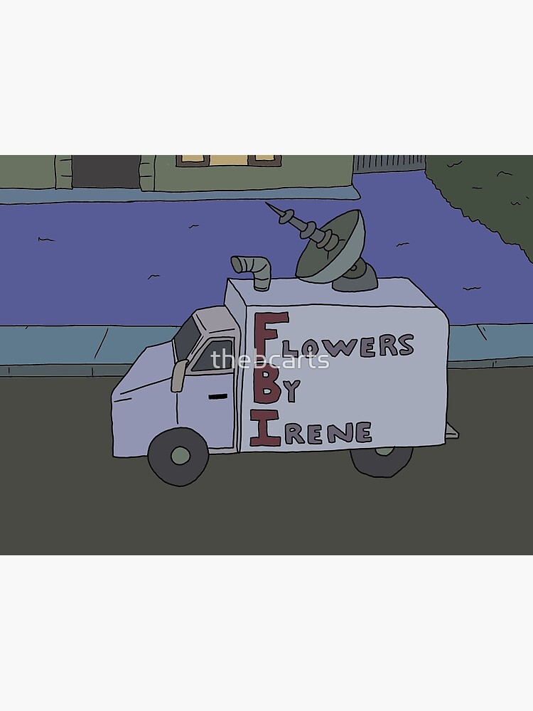 "The Simpsons FBI Flowers By Irene truck" Photographic Print for Sale by thebcarts | Redbubble