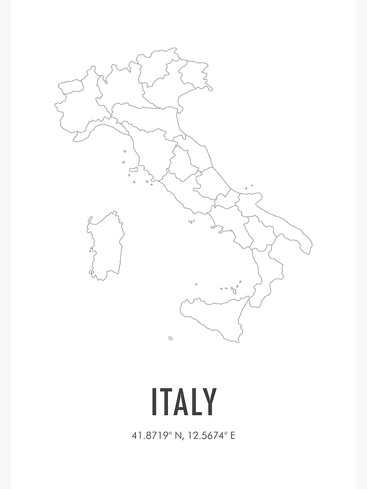 "Italy Minimalist Map" Art Print for Sale by ferduk83 | Redbubble