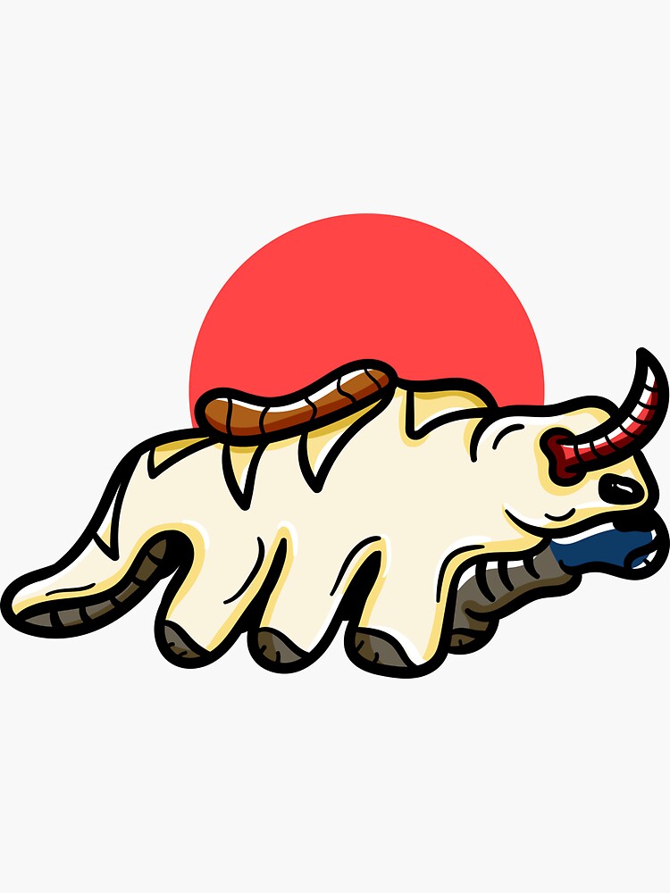 "Appa flying avatar" Sticker by Dzulhan | Redbubble