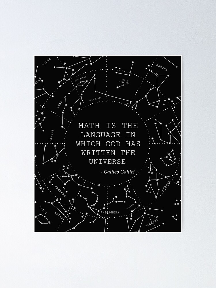 "Math is the language in which God" Poster for Sale by MiguelMejia18 ...