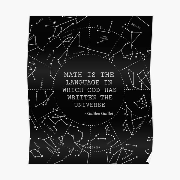 "Math is the language in which God" Poster for Sale by MiguelMejia18 ...