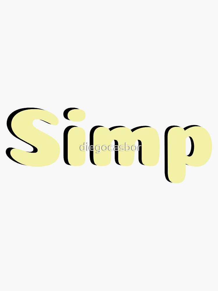 "Simp " Sticker for Sale by diegocasbor | Redbubble