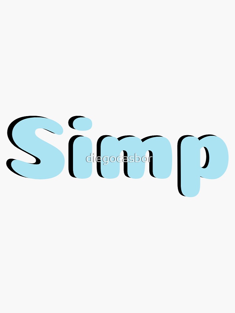 "Simp " Sticker by diegocasbor | Redbubble