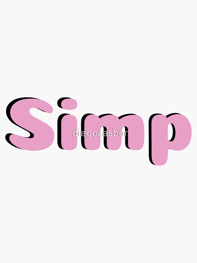 "Simp " Sticker by diegocasbor | Redbubble