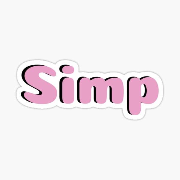 "Simp " Sticker by diegocasbor | Redbubble