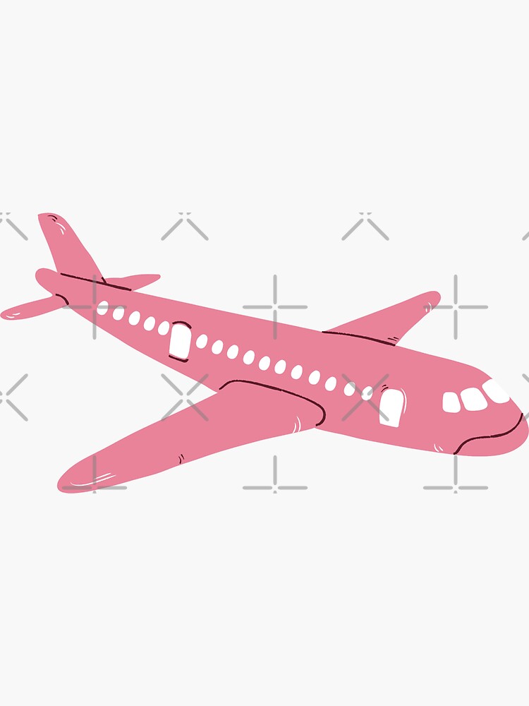 "Pink aeroplane" Sticker for Sale by littledinosaurs | Redbubble