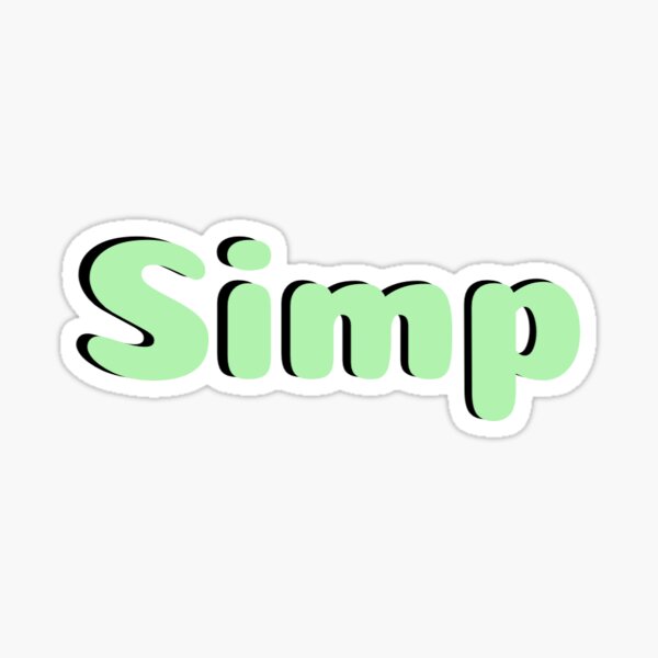 "Simp meme sticker " Sticker for Sale by diegocasbor | Redbubble