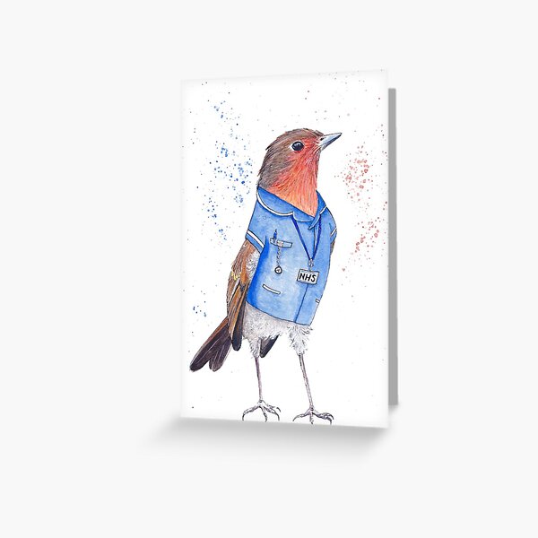 "NHS Robin Tribute" Greeting Card for Sale by BlueTulip20 | Redbubble