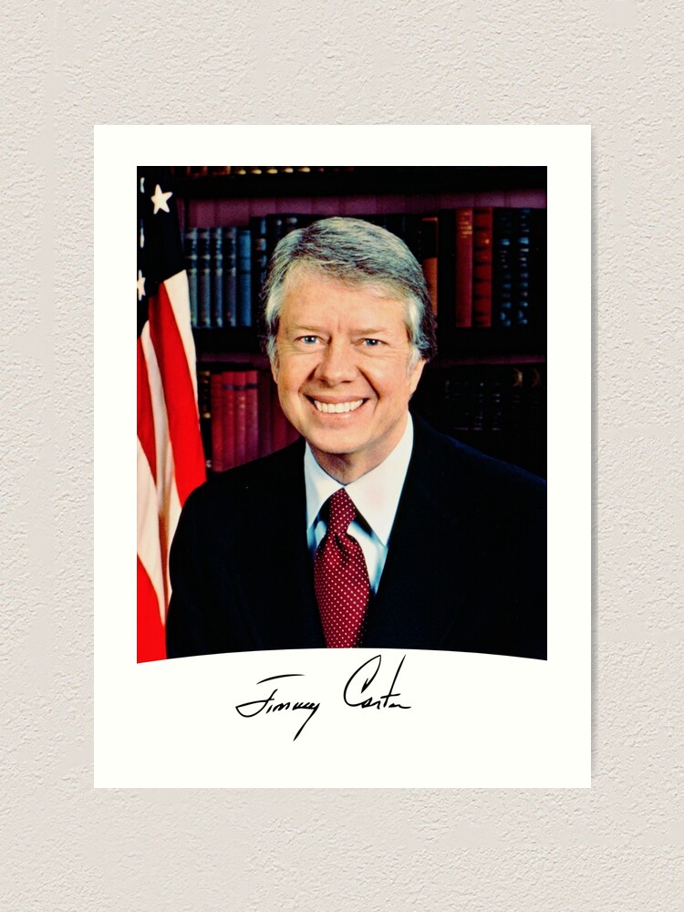 "Jimmy Carter Signature Portrait" Art Print for Sale by stayfree101 ...