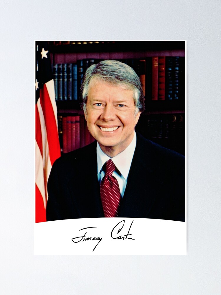 "Jimmy Carter Signature Portrait" Poster for Sale by stayfree101 ...