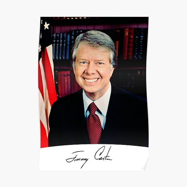 "Jimmy Carter Signature Portrait" Poster by stayfree101 | Redbubble