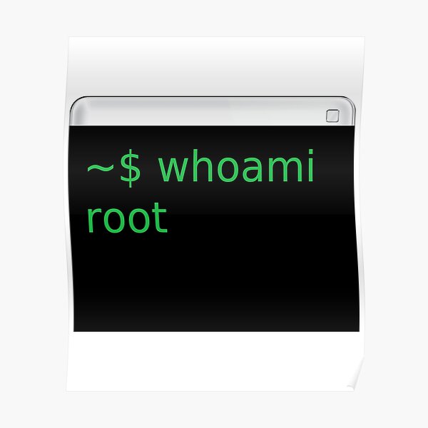 "Linux Hacker Bash Terminal whoami: root " Poster for Sale by clubtee ...