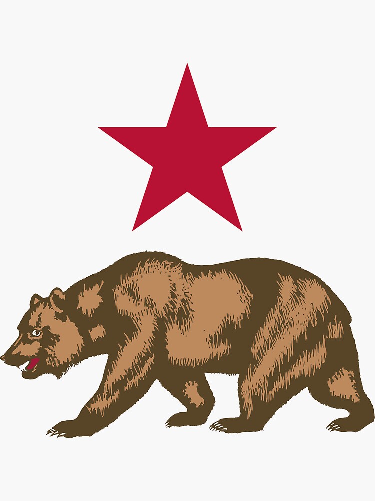 "NorCal Bear With Star " Sticker for Sale by darren415 | Redbubble