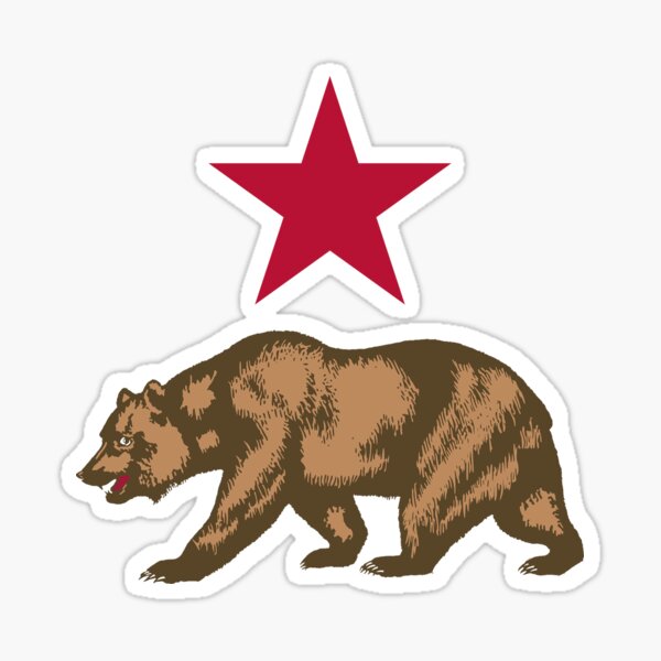 "NorCal Bear With Star " Sticker for Sale by darren415 | Redbubble