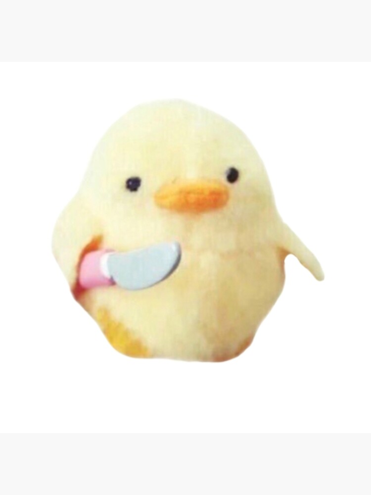 "Cute Duck with Knife Sticker" Poster by Rainbowstickerz | Redbubble