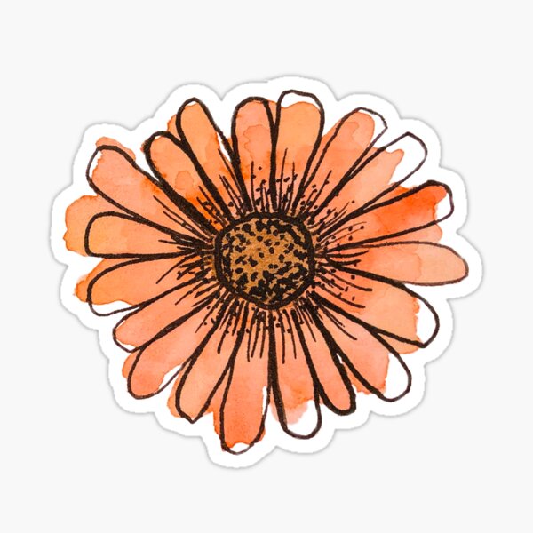 "Orange Flower" Sticker by ohmyguacamole | Redbubble