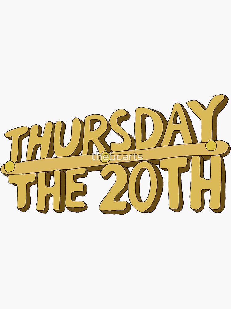 "The Simpsons Thursday the 20th" Sticker for Sale by thebcarts | Redbubble