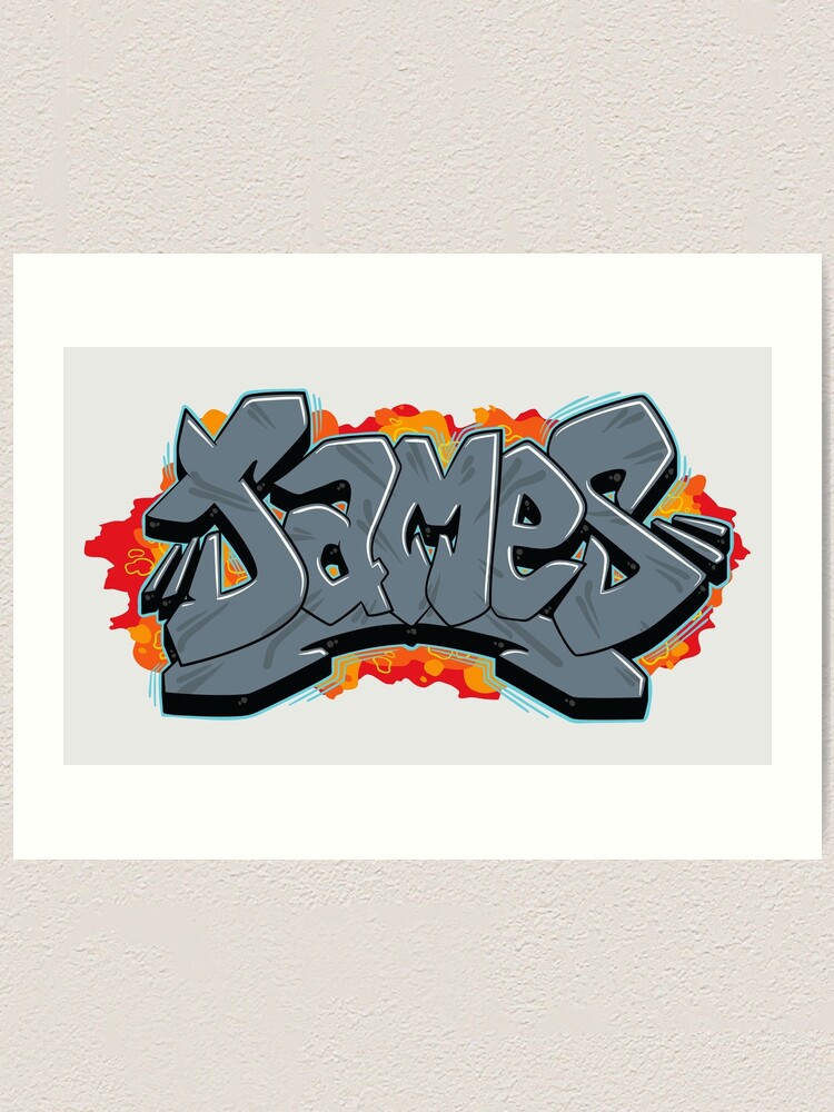 "James Graffiti Name" Art Print for Sale by NameGraffiti | Redbubble