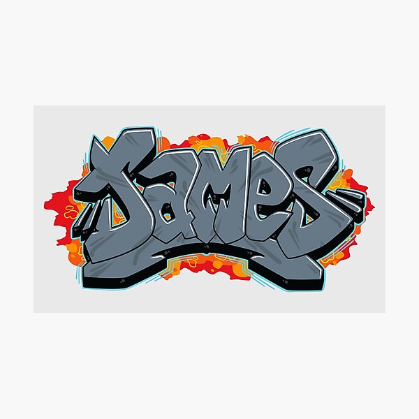 "James Graffiti Name" Photographic Print for Sale by NameGraffiti ...