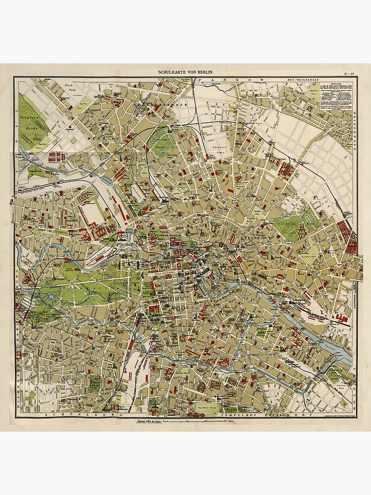 "Vintage Map of Berlin Germany (1905)" Photographic Print by ...